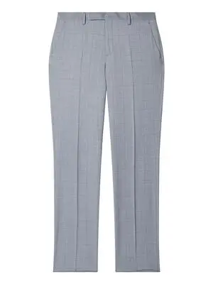 Paul Smith Zelander Check Wool Trousers - Grey