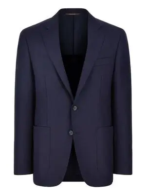 Canali Kei Unlined Modern-fit Jacket - Blue