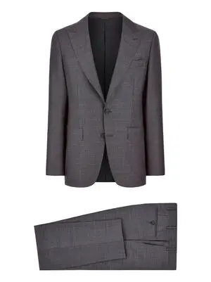 Canali Gray Modern Fit Pure Wool Suit - Grey