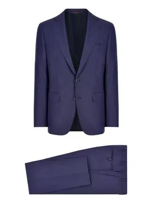 Canali Modern Cut Pure 160's Wool Suit - Blue