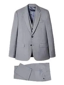Paul Smith The Soho Superfine Merino Wool Check Three-piece Suit - Grey