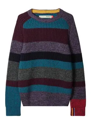 PAUL SMITH LOVES BARBOUR Multi Stripe Crew Neck Sweater - Multicolour