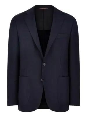 Canali Kei Modern-fit Jacket In Impeccabile Wool - Blue
