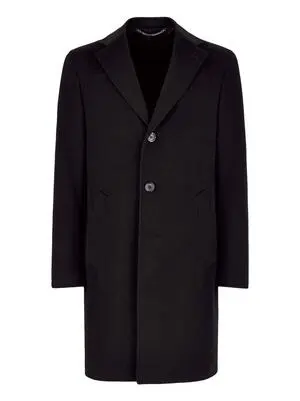 Canali Wool And Cashmere Coat - Black