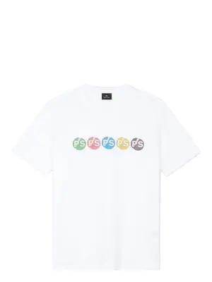 Paul Smith Ps Broken Circle' Print T-shirt - White