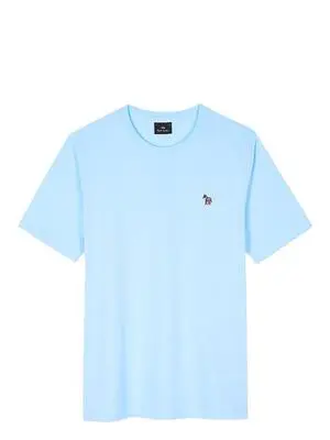 Paul Smith Pale Organic Cotton Zebra Logo T-shirt - Blue