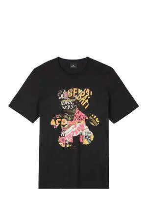 Paul Smith Bear Collage' Print T-shirt - Black