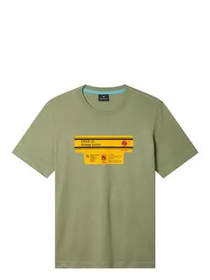 Paul Smith Khaki 'cycle Repair Outfit' Print T-shirt - Green