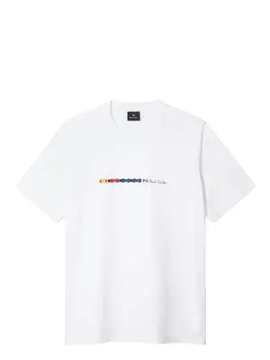 Paul Smith Bike Chain' Print T-shirt - White