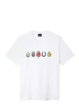 Paul Smith Lucky Charm' Print T-shirt - White