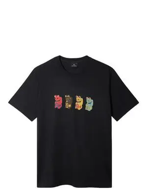 Paul Smith Lucky Cats' Print T-shirt - Black