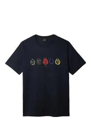 Paul Smith Navy 'lucky Charm' Print T-shirt - Blue