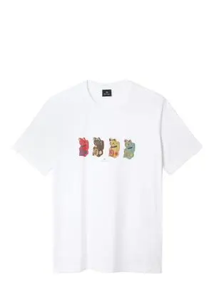 Paul Smith Lucky Cats' Print T-shirt - White