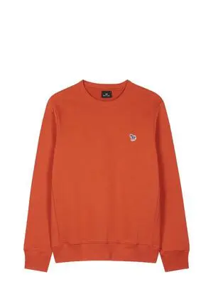 Paul Smith Organic Cotton Zebra Logo Sweatshirt - Orange
