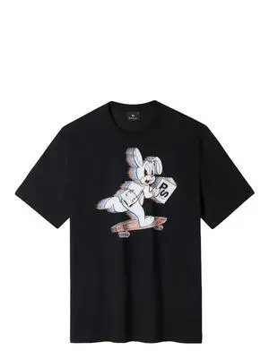 Paul Smith Skate Bunny' Print T-shirt - Black