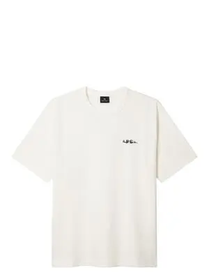 Paul Smith Ecru Logo Embroidery Cotton T-shirt - White
