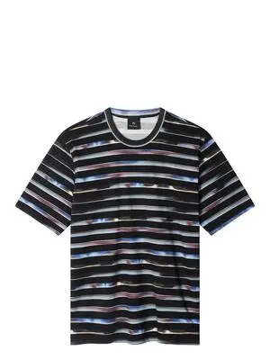 Paul Smith Digital Stripe' T-shirt - Black