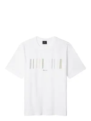 Paul Smith Stitch Stripe' Print T-shirt - White