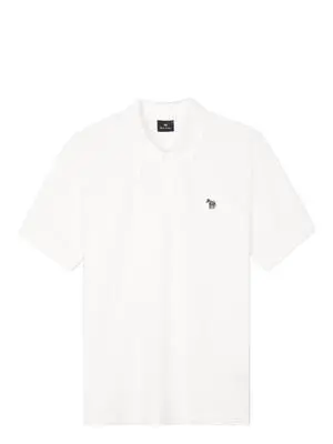 Paul Smith Ecru Organic Cotton Zebra Polo Shirt - White