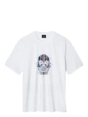 Paul Smith Painted Skull' Print T-shirt - White