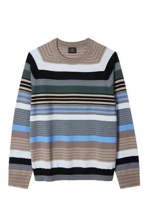 Paul Smith Striped Merino Wool Sweater - Grey