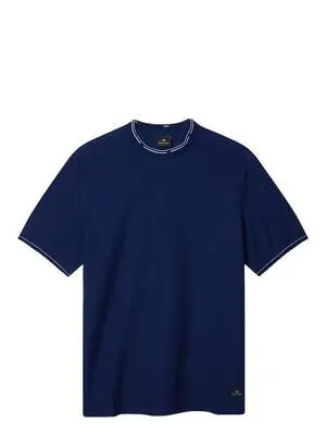 Paul Smith Navy Cotton Pique T-shirt - Blue