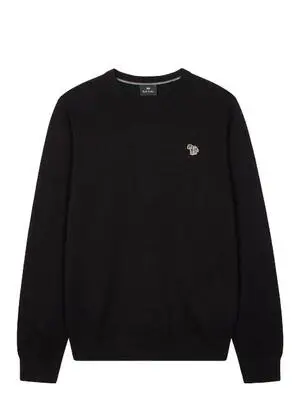 Paul Smith Organic Cotton Zebra Logo Sweater - Black