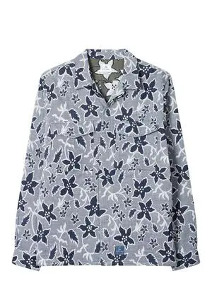 Paul Smith Floral Double-face Cotton Shirt - Blue