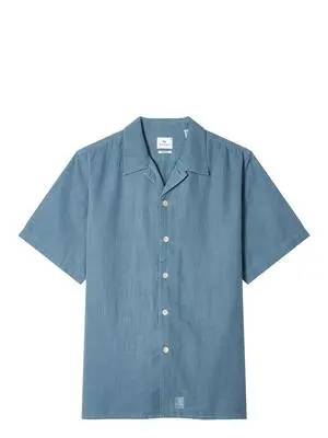Paul Smith Lyocell-cotton Short-sleeve Shirt - Blue