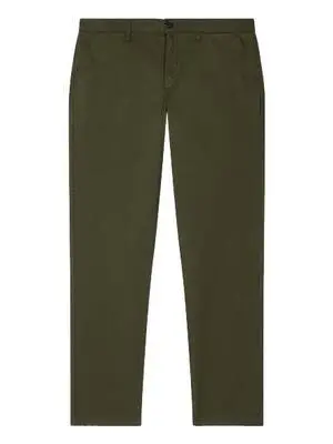 Paul Smith Tapered-fit Dark Khaki Stretch-cotton Chinos - Green