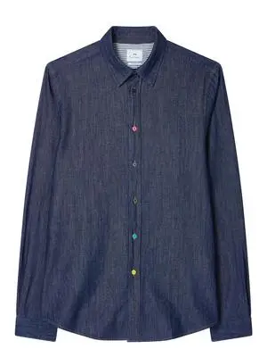 Paul Smith Tailored-fit Rinse Denim Shirt - Blue