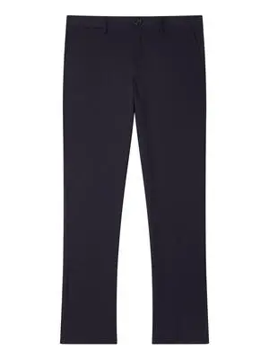 Paul Smith Navy Mid-fit Wool-cotton Blend Chinos - Blue