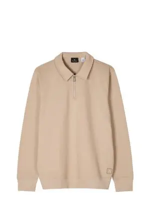 Paul Smith Organic Cotton Zip-neck Sweatshirt - Brown
