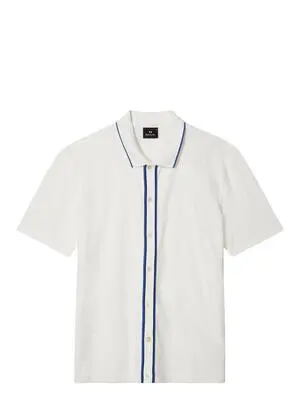 Paul Smith Button-front Stretch-cotton Polo Shirt - White