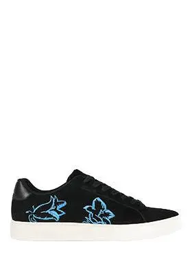 Paul Smith Suede 'rex' Embroidery Trainers - Black