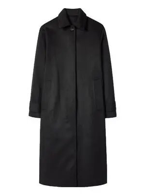 Paul Smith Wool-cashmere Blend Back-button Coat - Blue