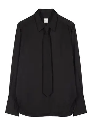 Paul Smith Tie Detailed Shirt - Black