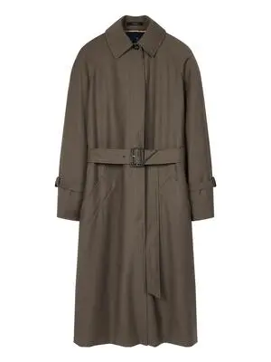 Paul Smith Melange Belted Mac - Grey