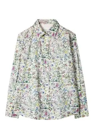 Paul Smith Cotton Liberty Floral Print Shirt - White