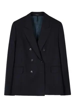 Paul Smith Double-breasted Wool Blazer - Blue