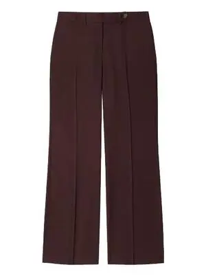 Paul Smith Burgundy Wool Bootcut Trousers - Red
