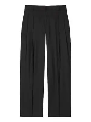 Paul Smith Wool Twill Pleated Trousers - Black