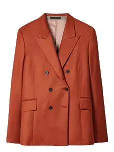 Paul Smith Wool-cashmere Flannel Blazer - Orange