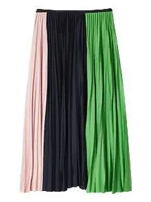 Paul Smith Pleated Block Stripe Skirt - Multicolour