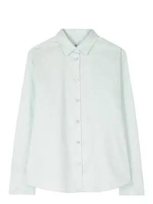 Paul Smith Light Shirt With 'swirl' Cuff Lining - Blue