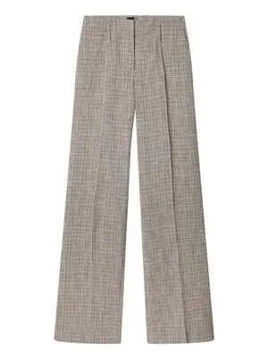 Paul Smith Textured Check Wide-leg Trousers - White