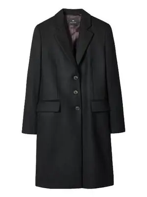 Paul Smith Wool Epsom Coat - Black