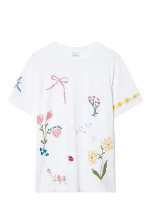 Paul Smith Daisy Chain Doodles T-shirt - White