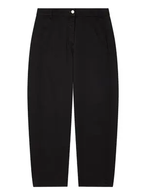 Paul Smith Cotton-blend Barrel Leg Trousers - Black