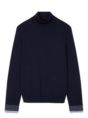 Paul Smith Wool Knitted Roll Neck Sweater - Blue